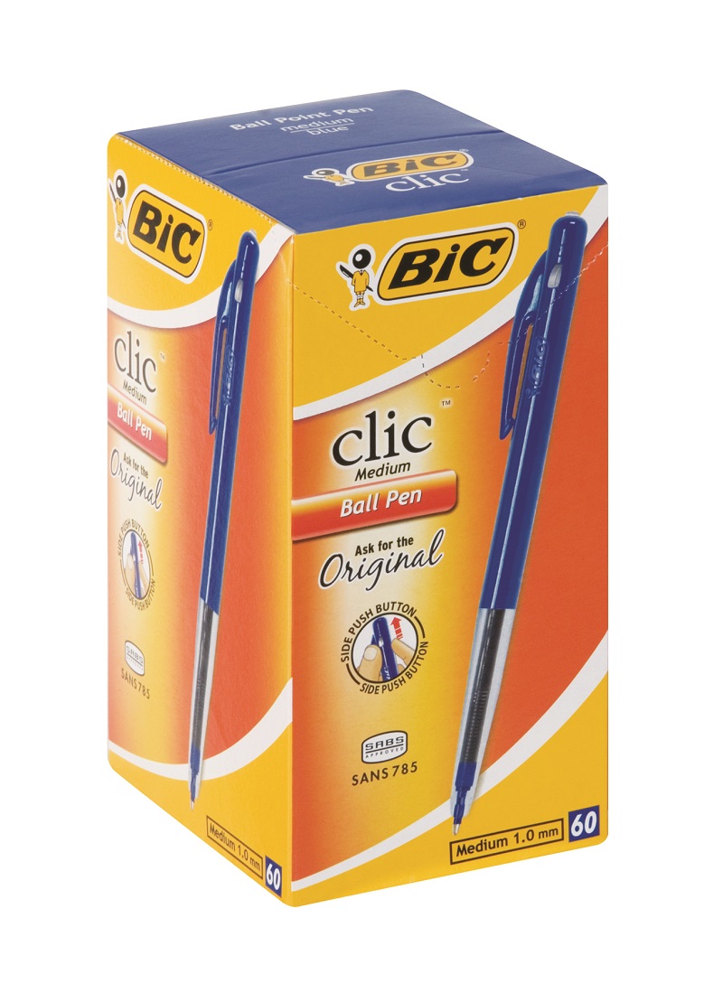 BIC Clic Medium Black / Blue / Red / Green | Shalmay Stationers