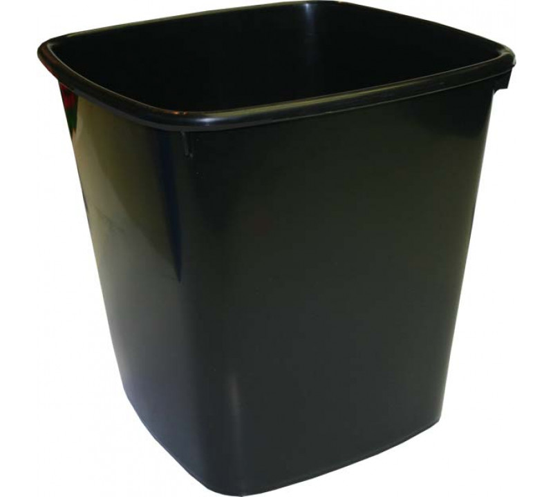 Waste Bin Square Plastic 20 Litre Black only | Shalmay Stationers