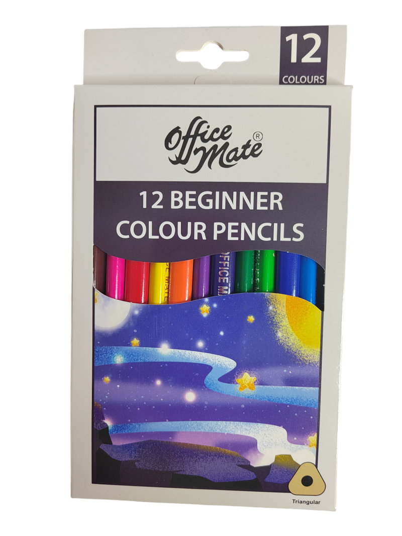 Office Mate Triangular Beginner Pencil Colours | Shalmay Stationers