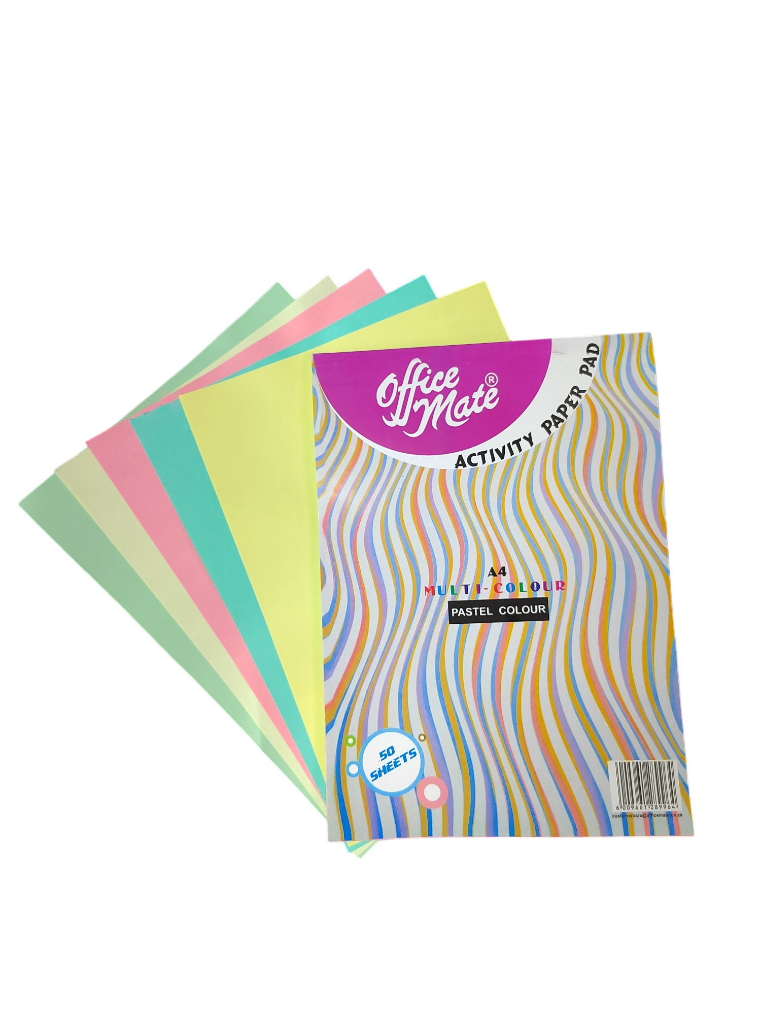 Office Mate – 5 Pastel Colours – 8-GSM 50 Sheets | Shalmay Stationers